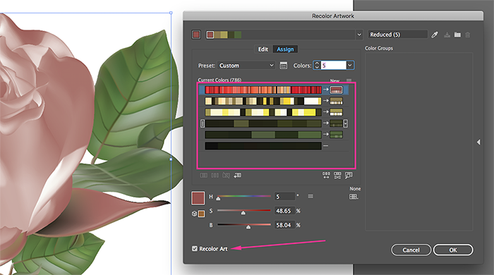 Recoloring Complex Artwork in Illustrator