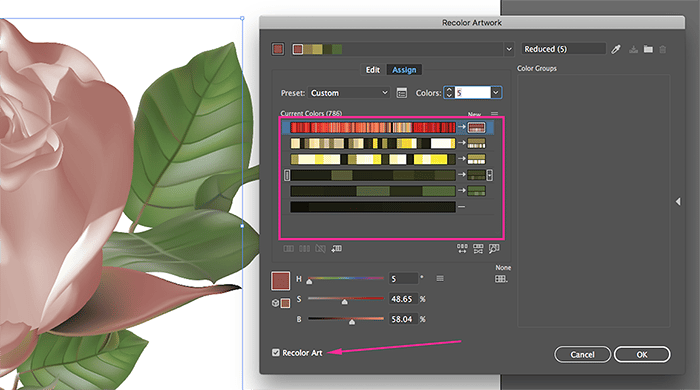Recoloring Complex Artwork in Illustrator