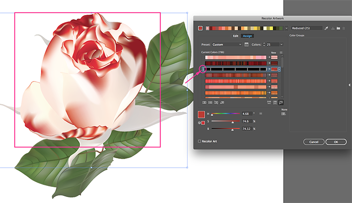 Recoloring Complex Artwork in Illustrator