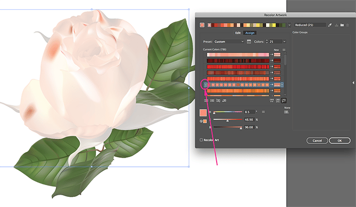 Recoloring Complex Artwork in Illustrator