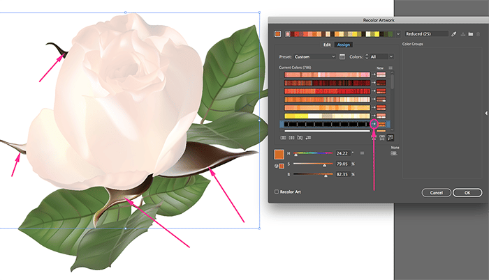 Recoloring Complex Artwork in Illustrator