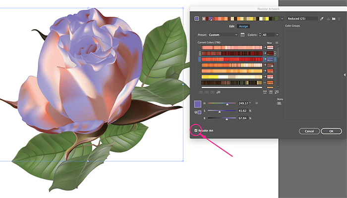 Recoloring Complex Artwork in Illustrator