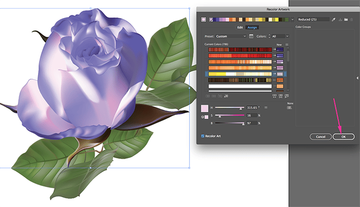 Recoloring Complex Artwork in Illustrator