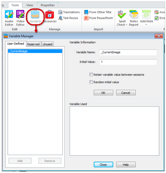 Lectora Basics: Using User-Defined Variables